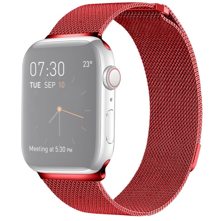 רצועת מתכת מדגם Milanese Loop Magnetic Steel Band מבית LaTera (צבע Red ...